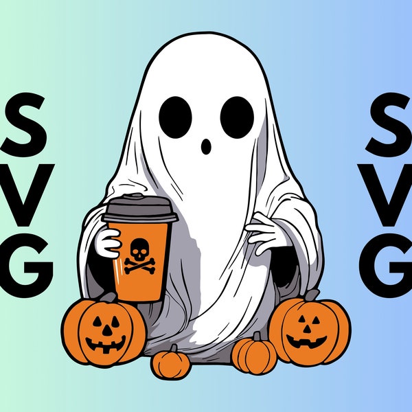 Ghost Drink Coffee Clipart - Etsy