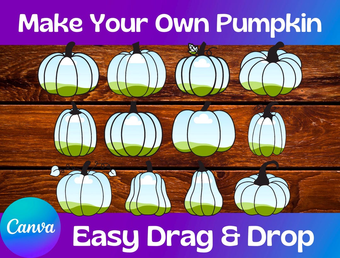 Fill Your Own Canva Template Frames, Halloween Pumpkin Canva Frames ...