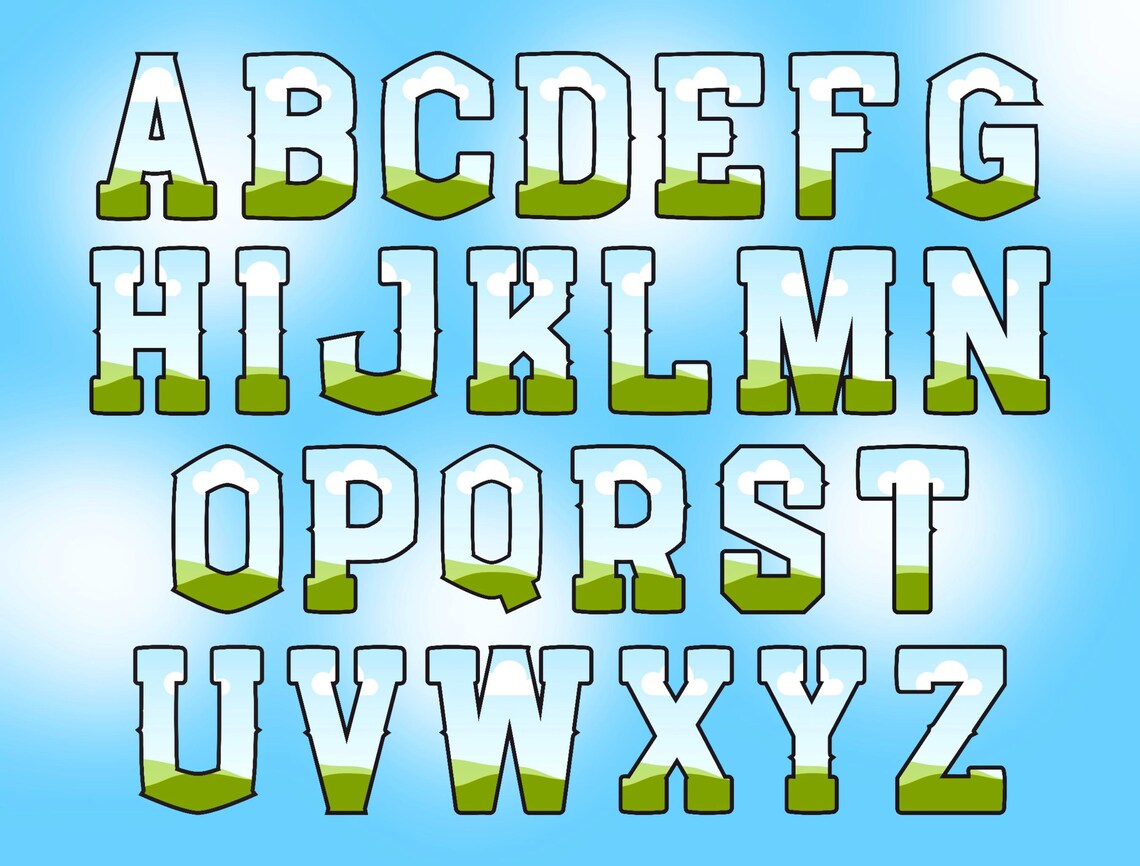 Canva Alphabet Template, Canva Frames, Easy Drag and Drop, Create Your ...