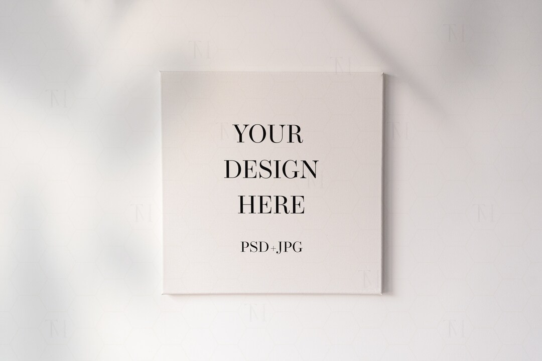 PSD Canvas Mockup, Square Canvas Mockup, Wall Art Print Mockup, Canvas ...