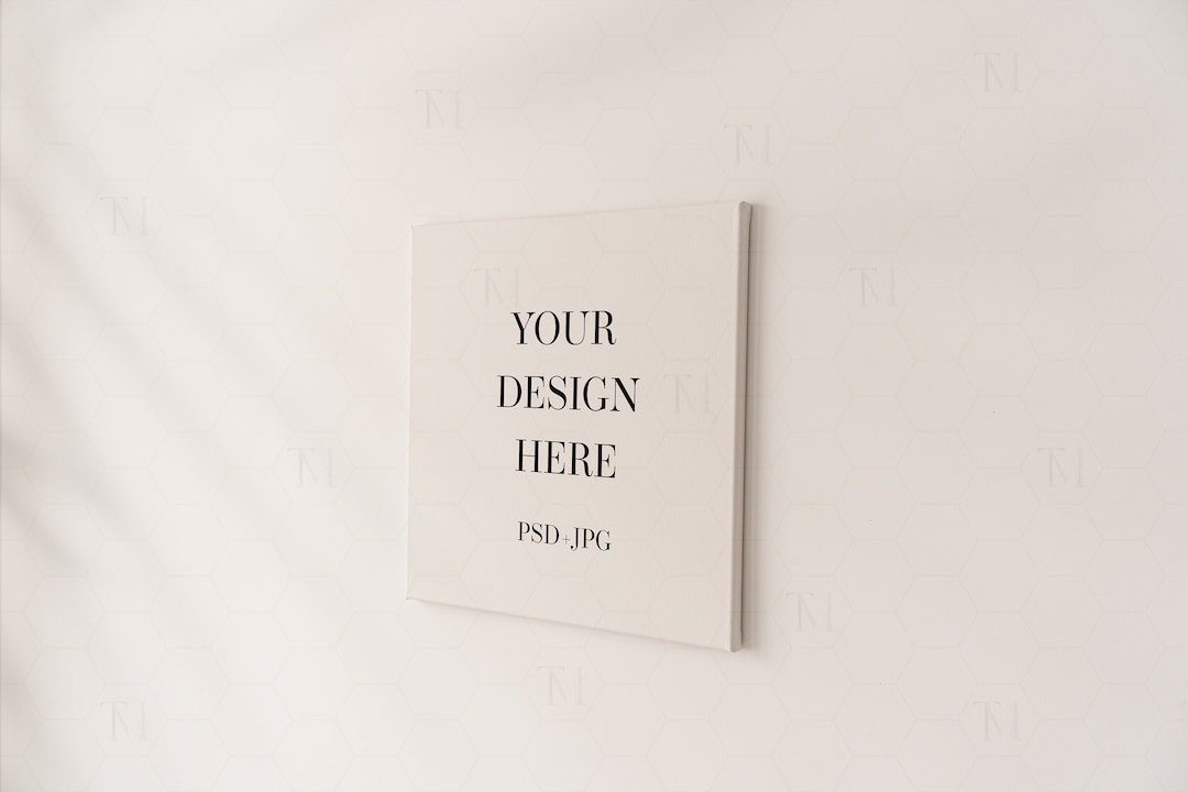 Square Canvas Mockup, PSD Canvas Mockup, Canvas Mockup Template, Canvas ...