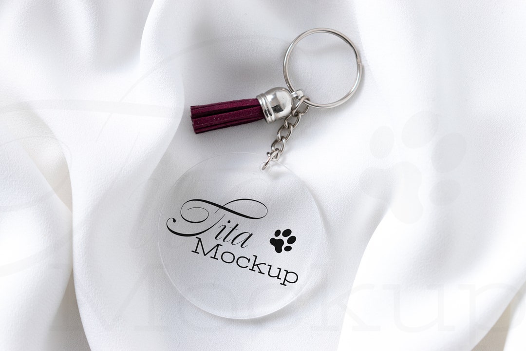Acrylic Keychain Mockup, Keyring Mockup, Clear Acrylic Mockup - Etsy