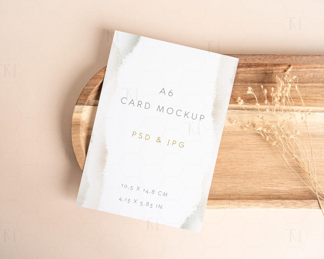 A6 Postcard Mockup, PSD Invitation Mockup, Wedding Card Mockup ...