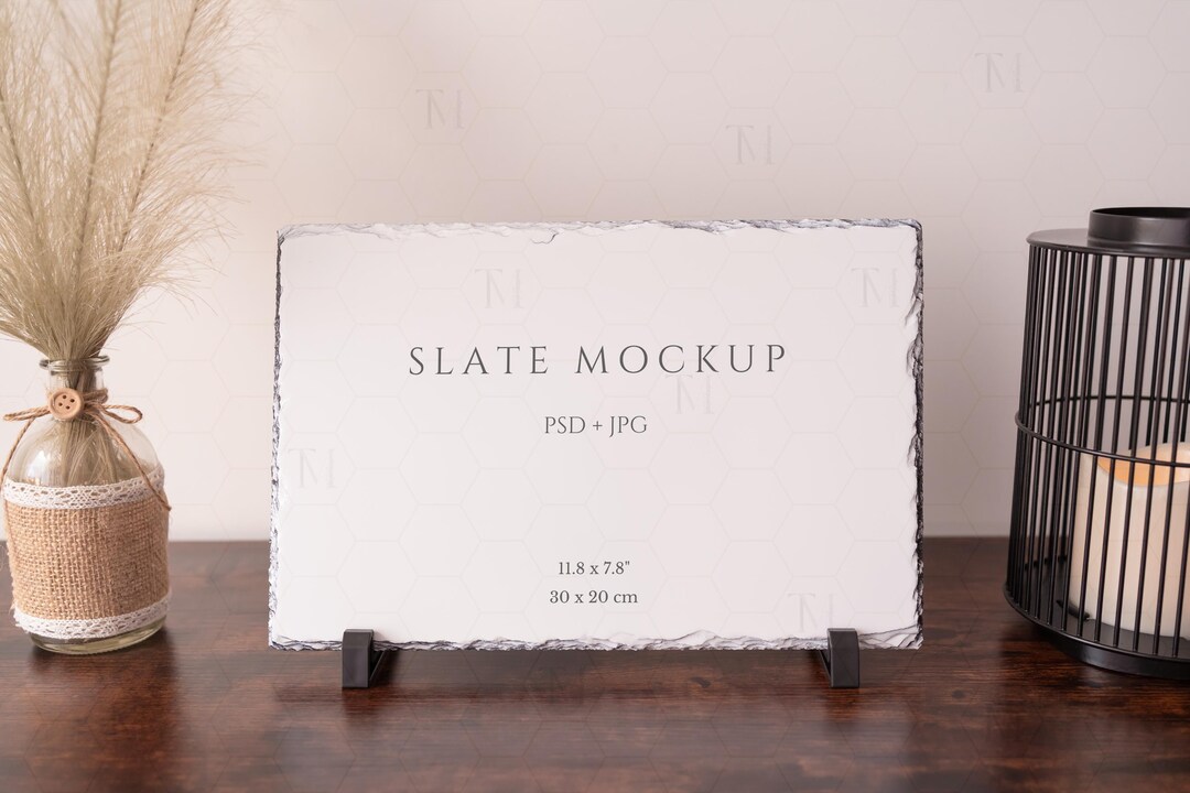 Slate Mockup, Rectangle Slate Mockup, Photo Slate Mockups, Sublimation ...
