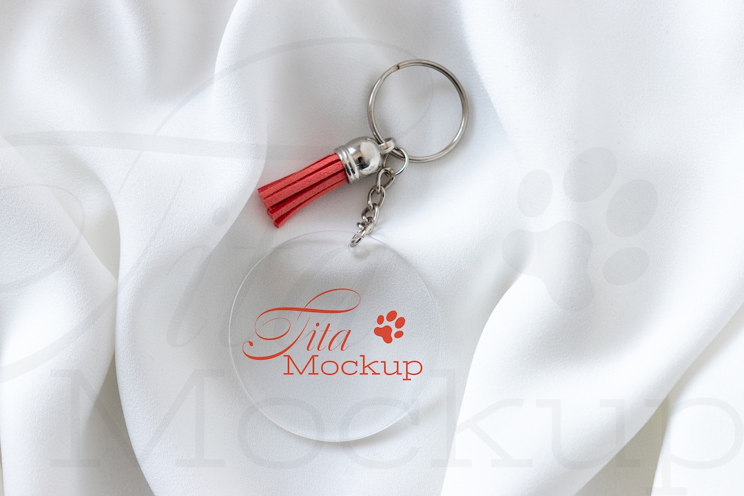 Acrylic Keychain Mockup, Keyring Mockup, Clear Acrylic Mockup - Etsy