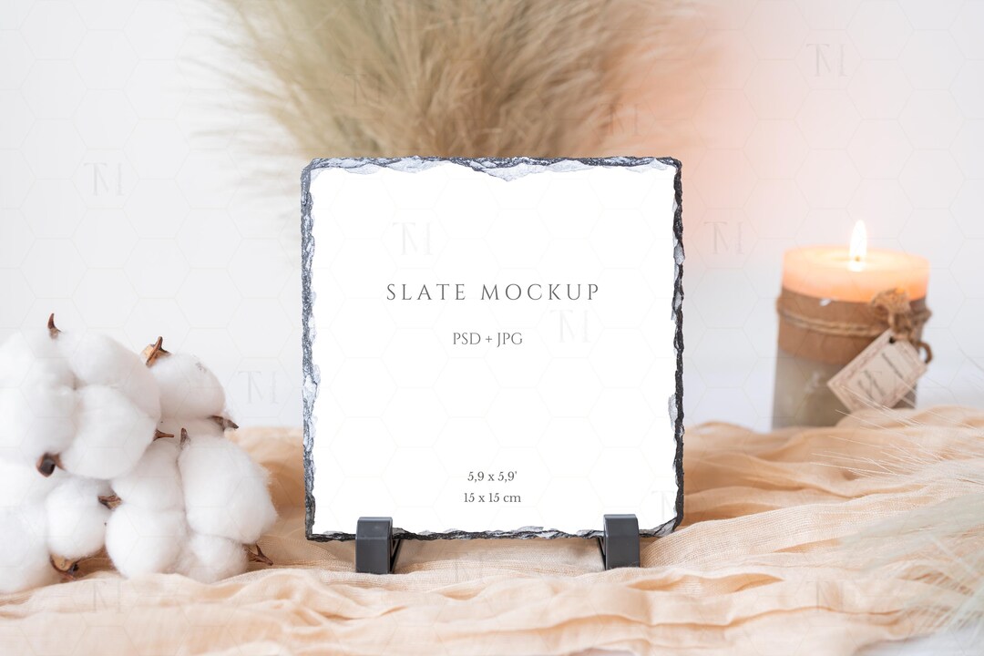 Slate Mockup, Square Slate Mockup, Photo Slate Mockups, Dye Sublimation ...