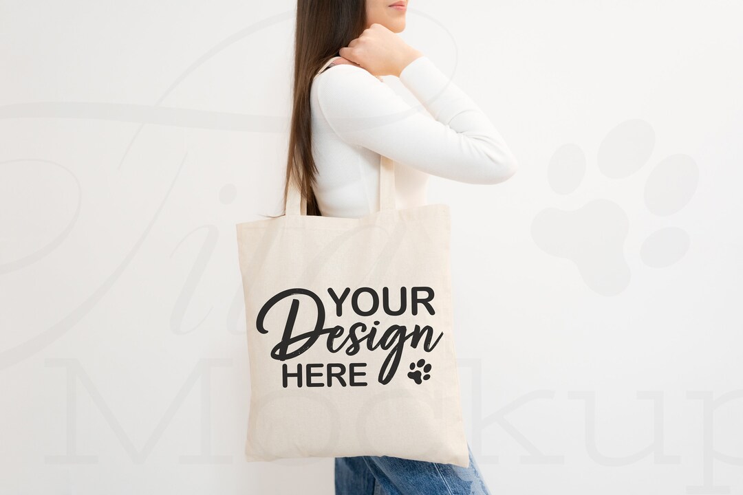 Tote Bag Mockup, Canvas Tote Bag Mockup, Print on Demand Mockup ...