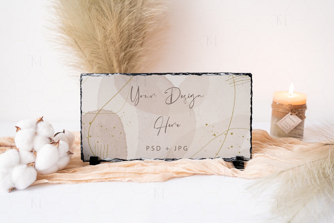 Photo Slate Mockups, Long Rectangle Slate Mockup, Slate Mockup ...
