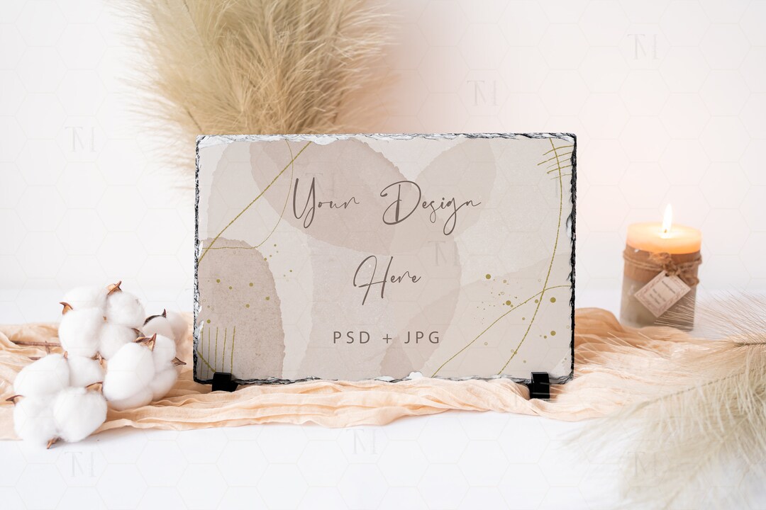 Slate Mockup, Rectangle Slate Mockup, Photo Slate Mockups, Dye ...