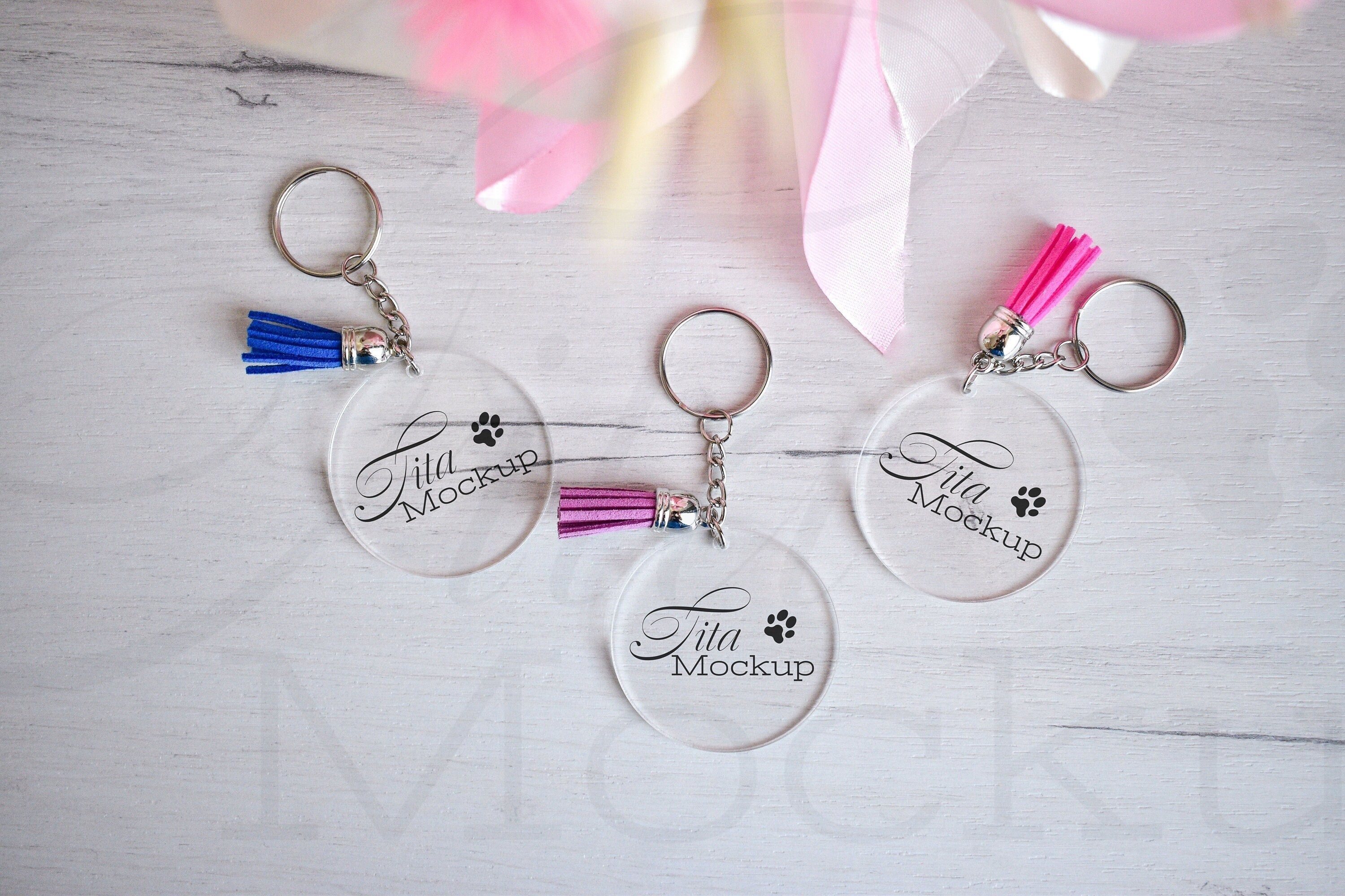 Acrylic Keychain Mockup, Keyring Mockup - Etsy