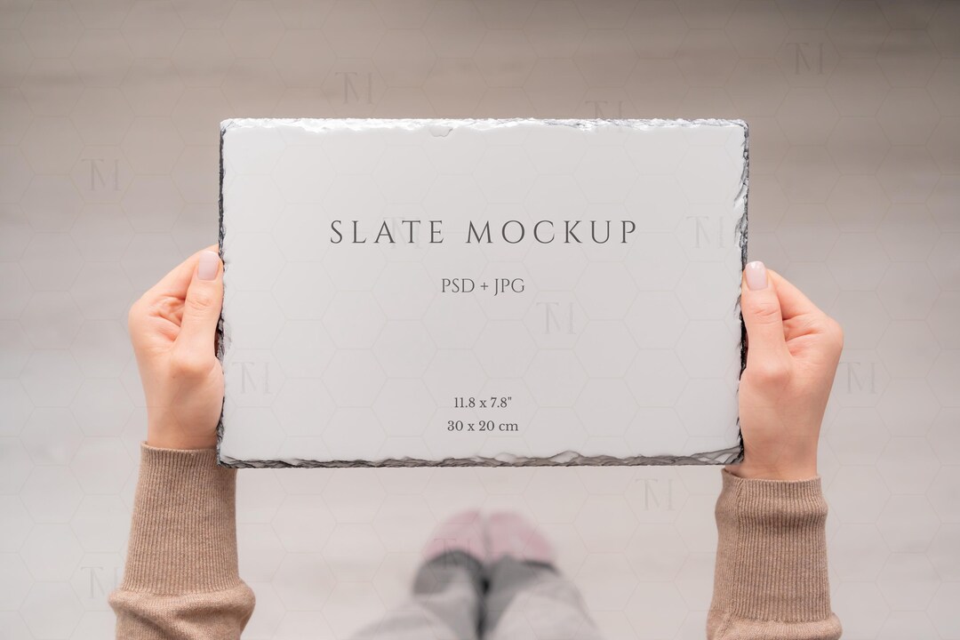 Slate Mockup, Rectangle Slate Mockup, Photo Slate Mockups, Dye ...