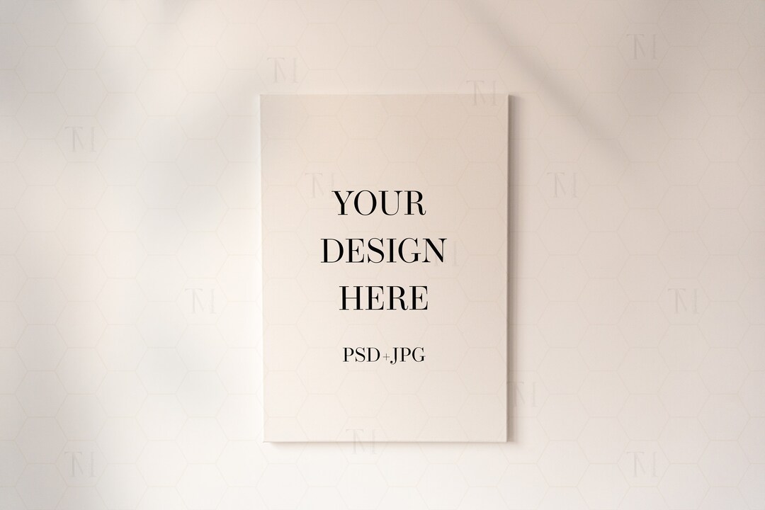 Vertical Canvas Mockup, PSD Canvas Mockup, Minimalist Wall Art Mockup ...