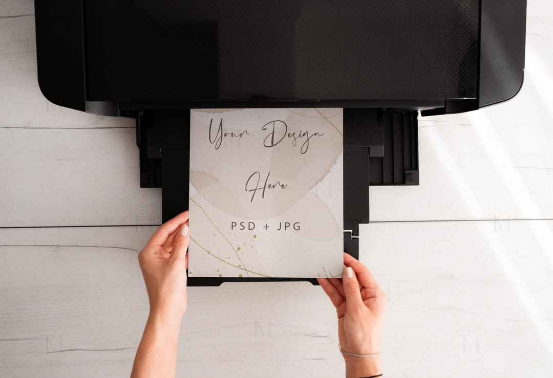 PSD Printer Mockup, Poster Mockup PSD, Vertical Poster Mockup, Print ...