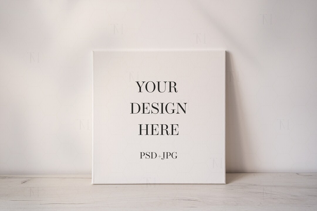 Square Canvas Mockup, PSD Canvas Mockup, Minimalist Wall Art Mockup ...