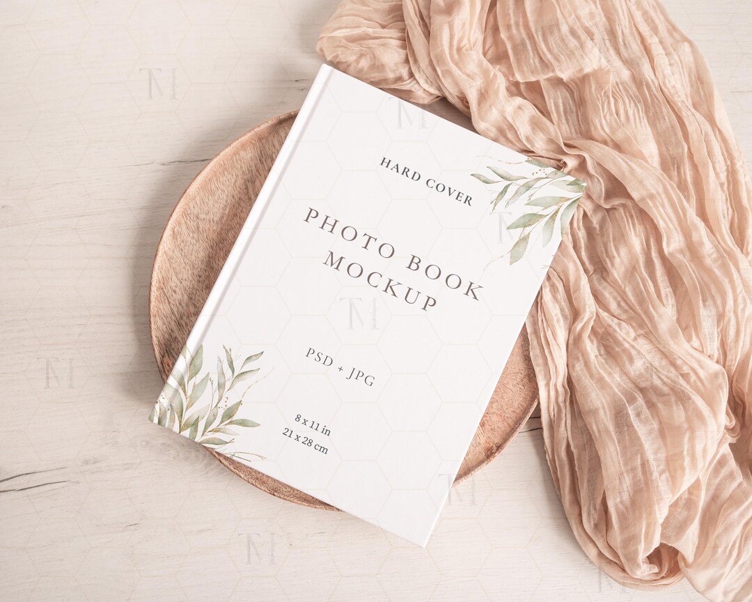 PSD Hardcover Book Mockup, 8x11 Book Mockup, Hard Cover Journal Mockup ...
