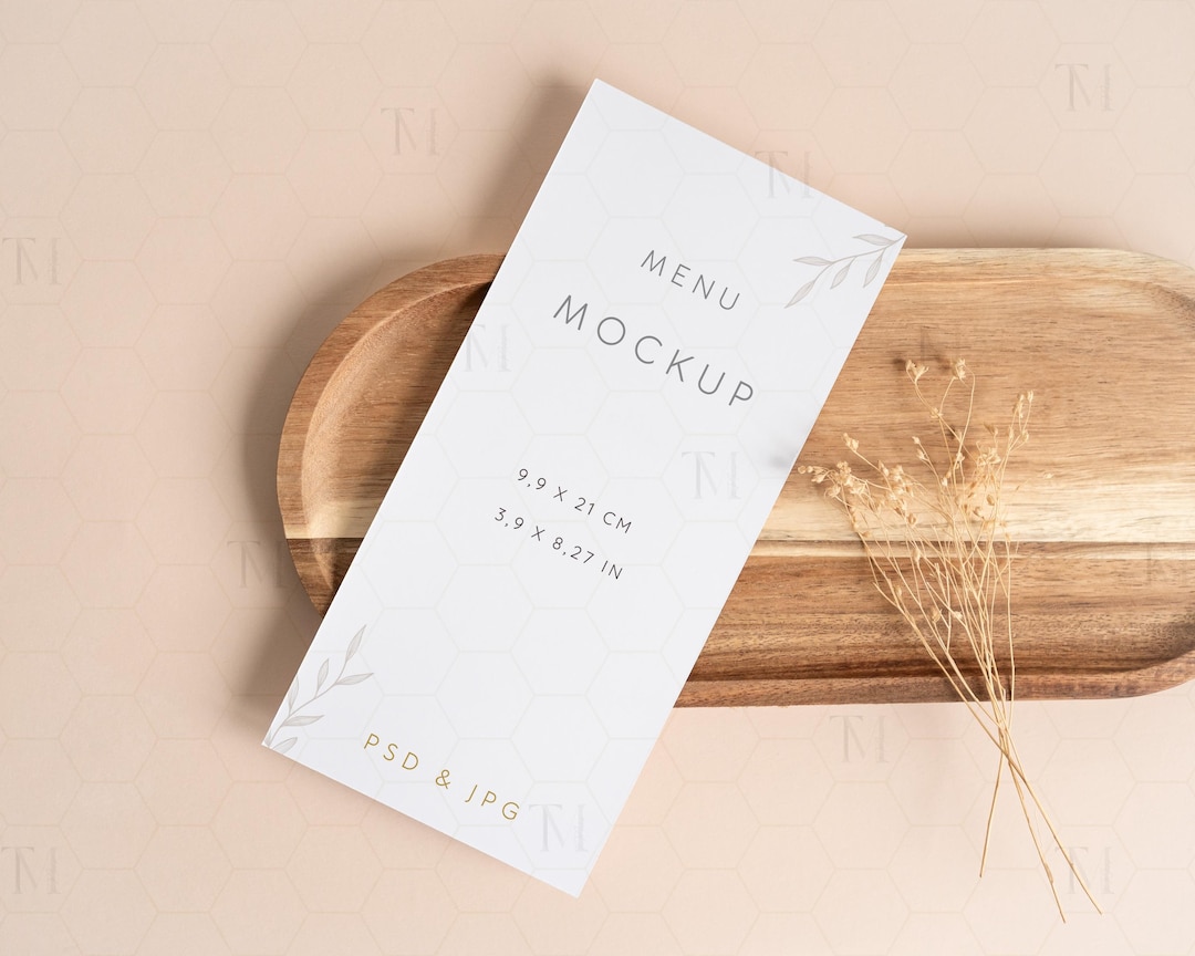 DL Leaflet Mockup - PSD Flyer Mockup - Wedding Menu Mockup - Marketing ...