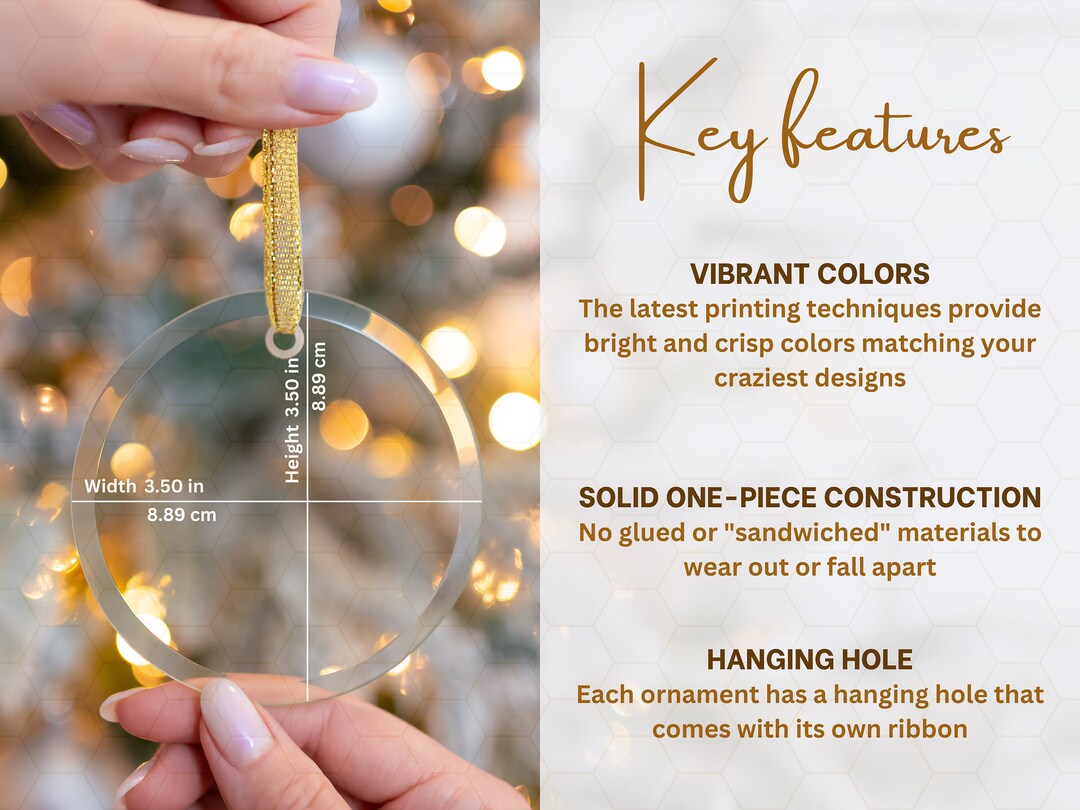 Glass Ornament Mockup Size Chart, Christmas Ornament Mockup, Glass ...