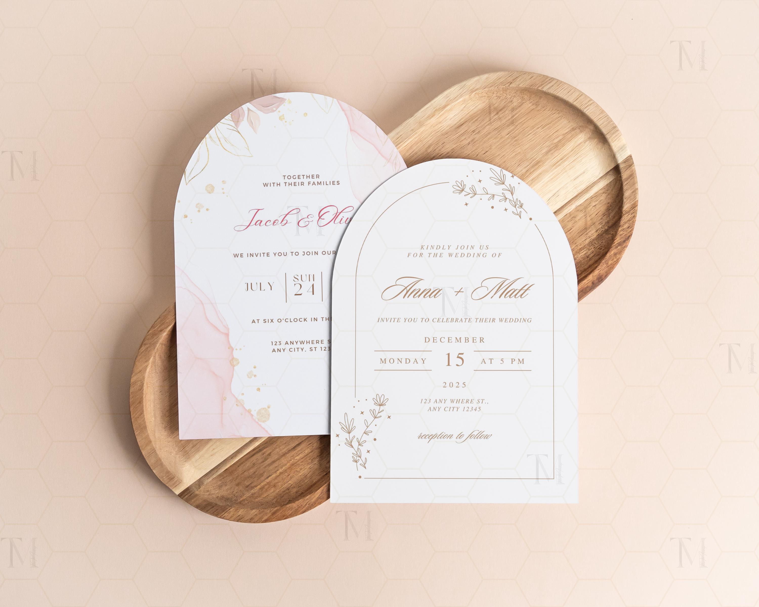 Double Arch Card Mockup 5x7, Vertical Card Mockup PSD, Stationery Card ...