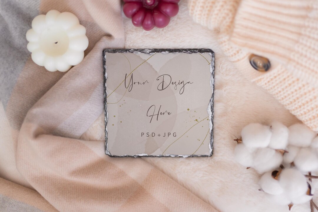 PSD Slate Mockup, Square Slate Mockup, Photo Slate Mockups, Dye ...