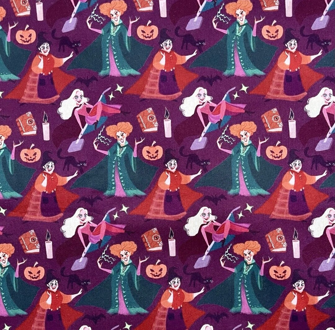 Hocus Pocus Halloween Character Fabric Poly Cotton Fat - Etsy