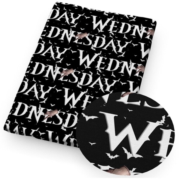 Wednesday Addams Cotton Fabric - Etsy