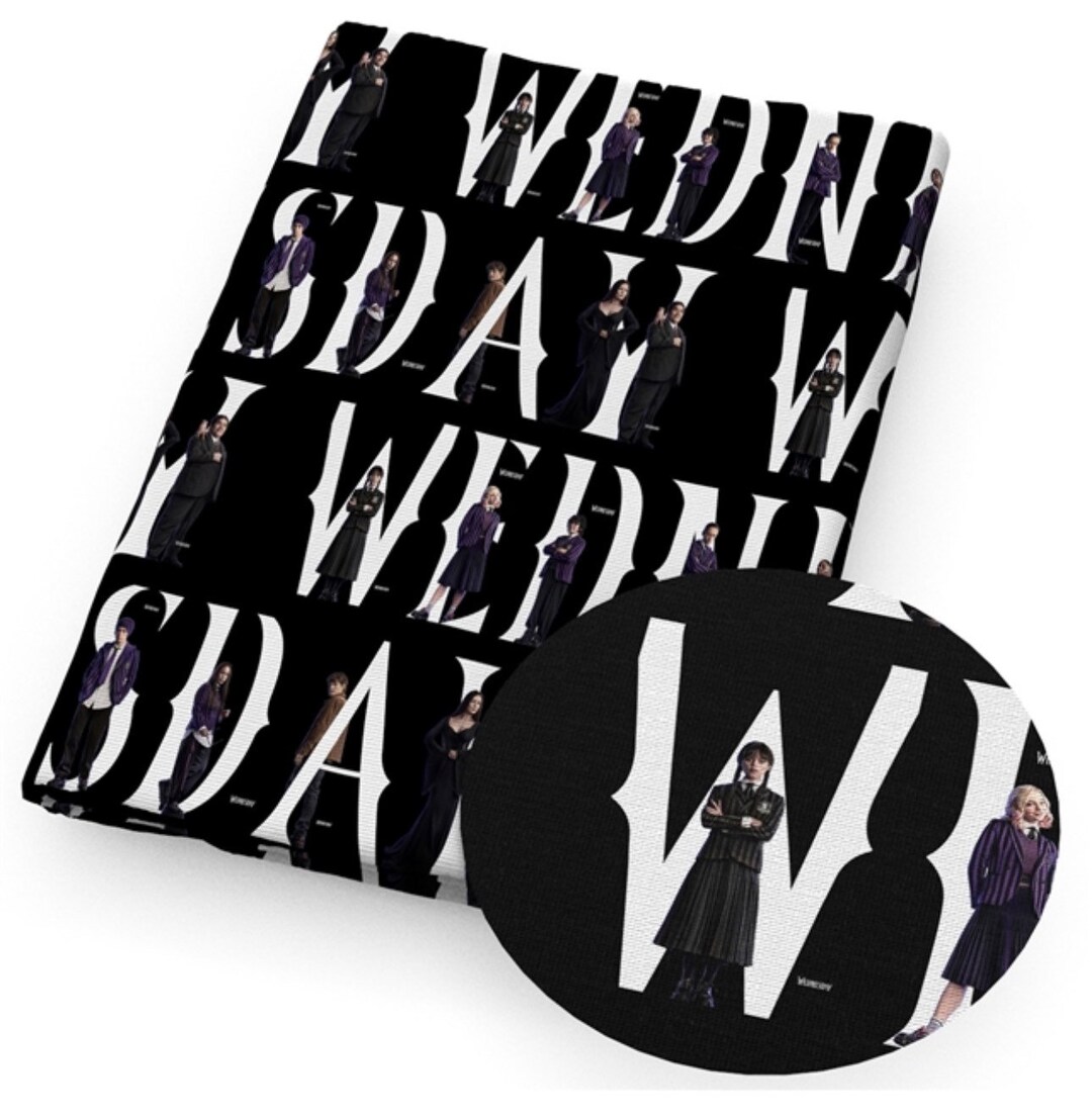 PRE ORDER Addams Family Wednesday Character Fabric Poly - Etsy