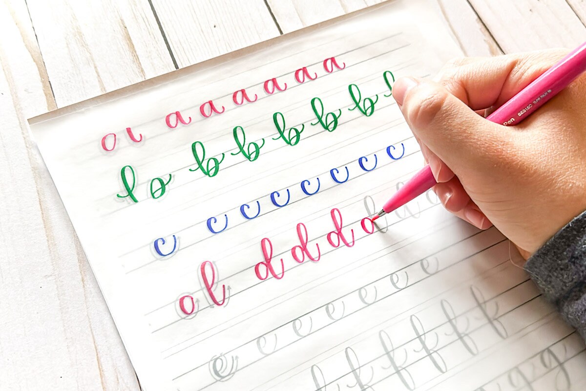 Modern Calligraphy Alphabet Practice Sheets | Printable Lettering ...