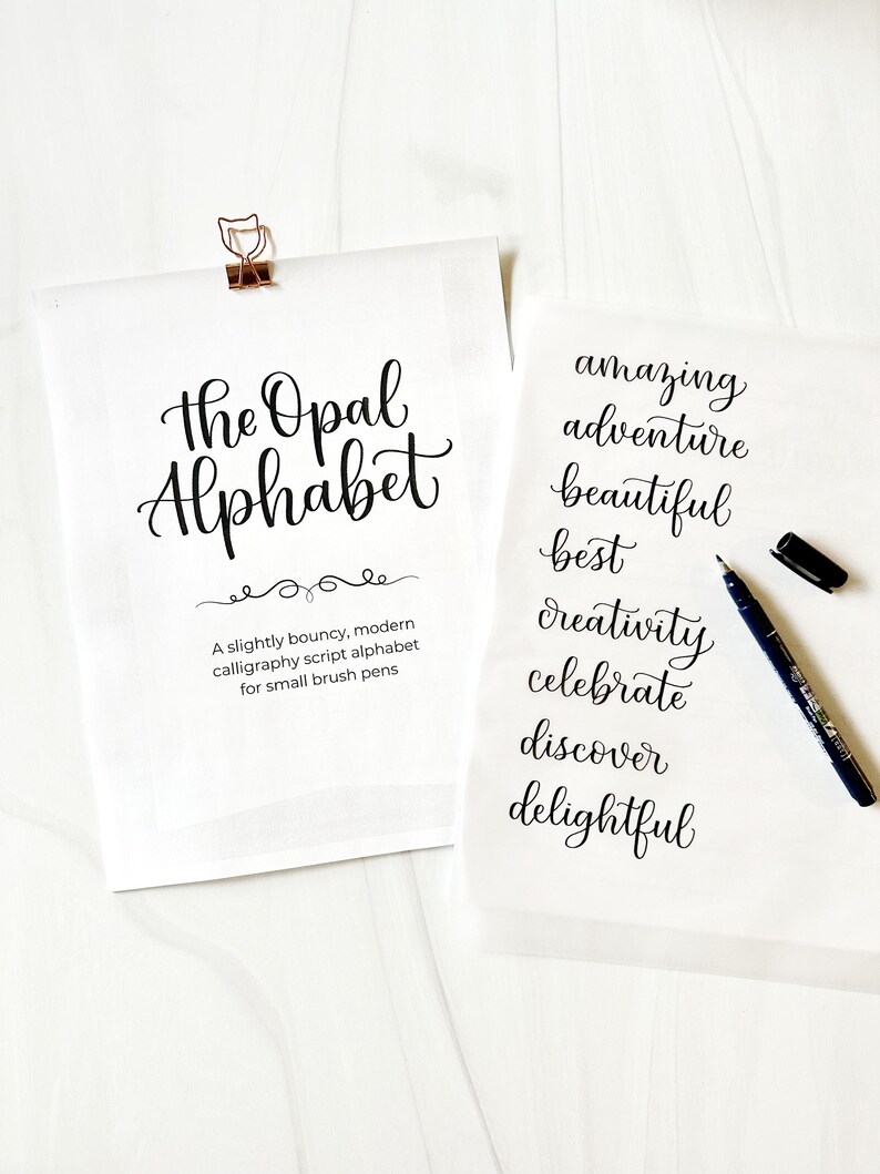 Modern Calligraphy Alphabet Practice Sheets Printable Lettering ...