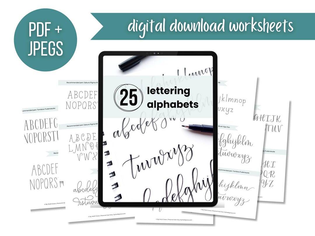 25 Calligraphy & Hand Lettering Alphabets | Cute Writing Styles ...