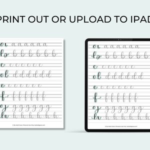 Modern Calligraphy Alphabet Practice Sheets | Printable Lettering ...