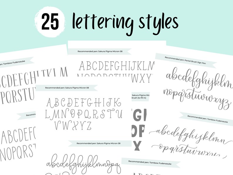 25 Calligraphy & Hand Lettering Alphabets | Cute Writing Styles ...
