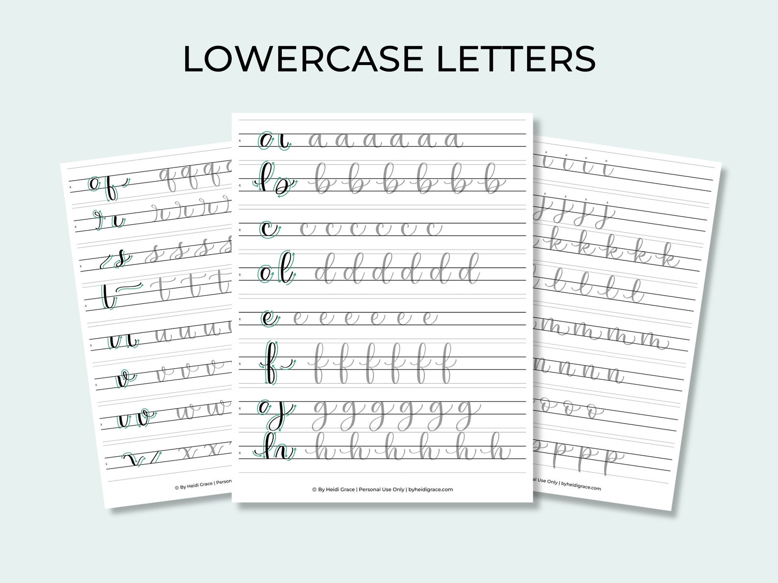 Modern Calligraphy Alphabet Practice Sheets | Printable Lettering ...