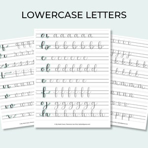 Modern Calligraphy Alphabet Practice Sheets | Printable Lettering ...