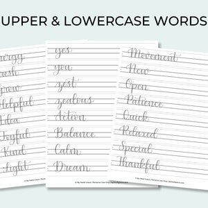 Modern Calligraphy Alphabet Practice Sheets | Printable Lettering ...
