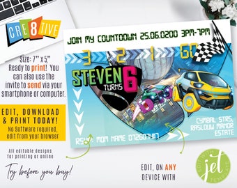 Rocket League Birthday Invitation - Etsy Ireland