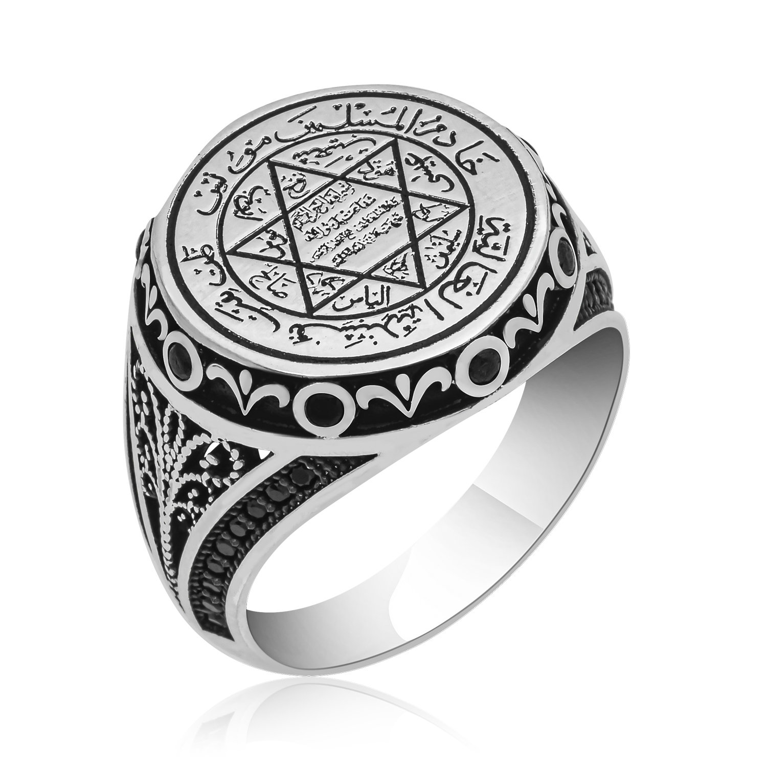 Anillo de plata de David, accesorios de fe, símbolo de significado ...