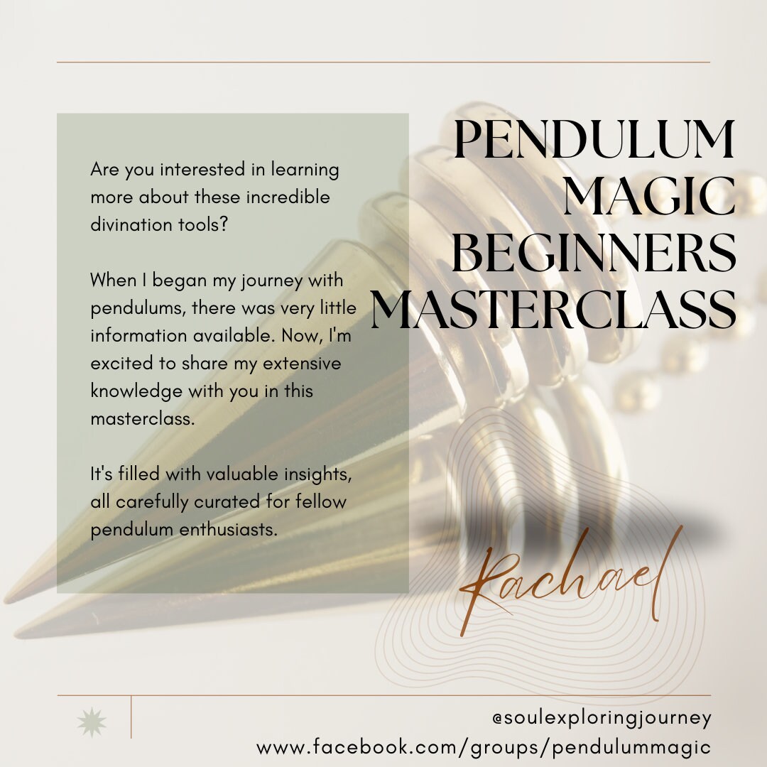 Pendulum Beginners Masterclass/workshop With Intro to Chakra Balancing, Digital Download With ...