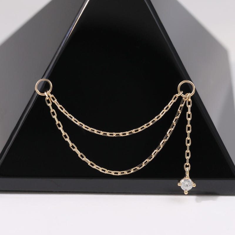 Gold Industrial Bar Dangly - Etsy