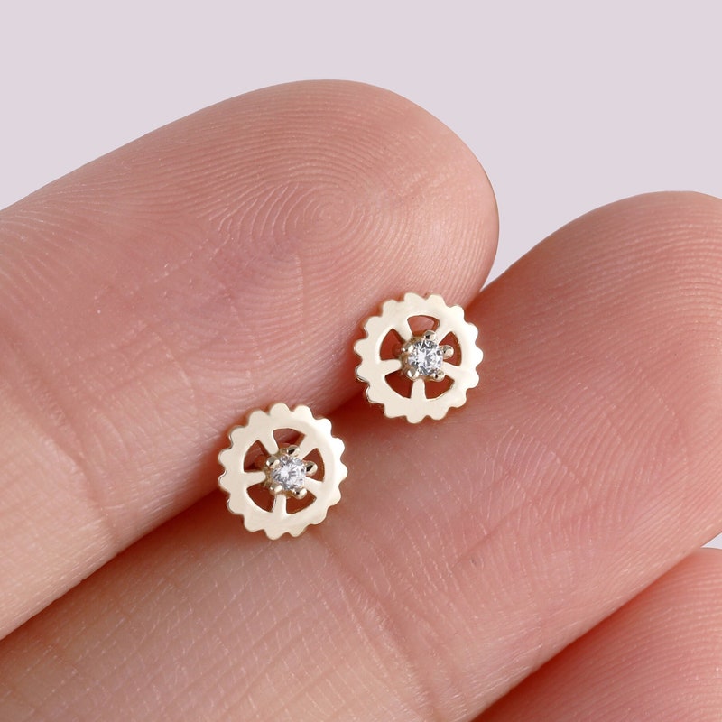 Gear Earrings - Etsy