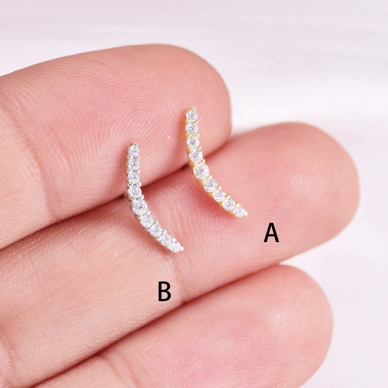 Curved Cartilage Earring - Etsy