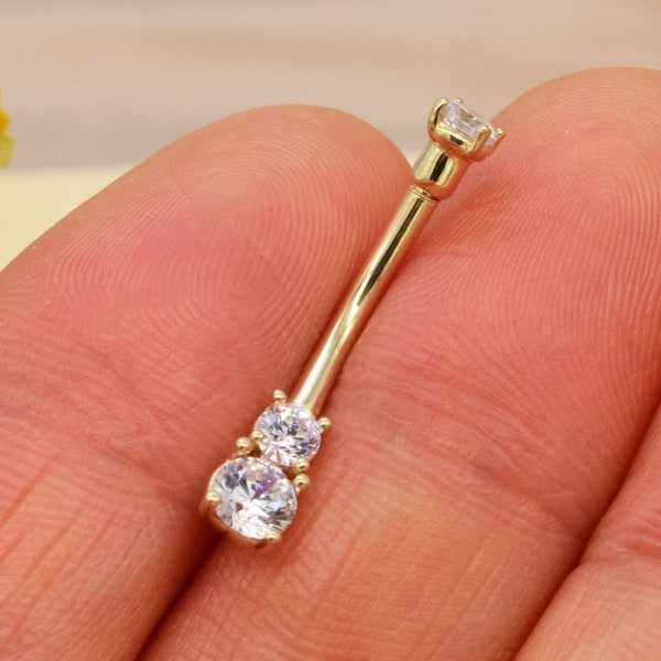 14k Gold Belly Ring - Etsy