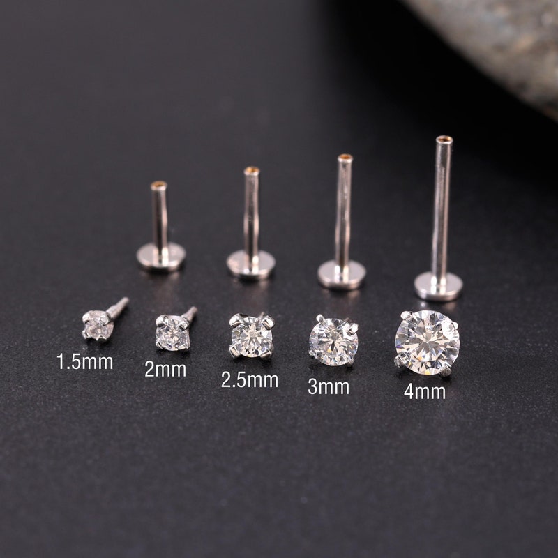 Titanium Stud Solitaire - Etsy