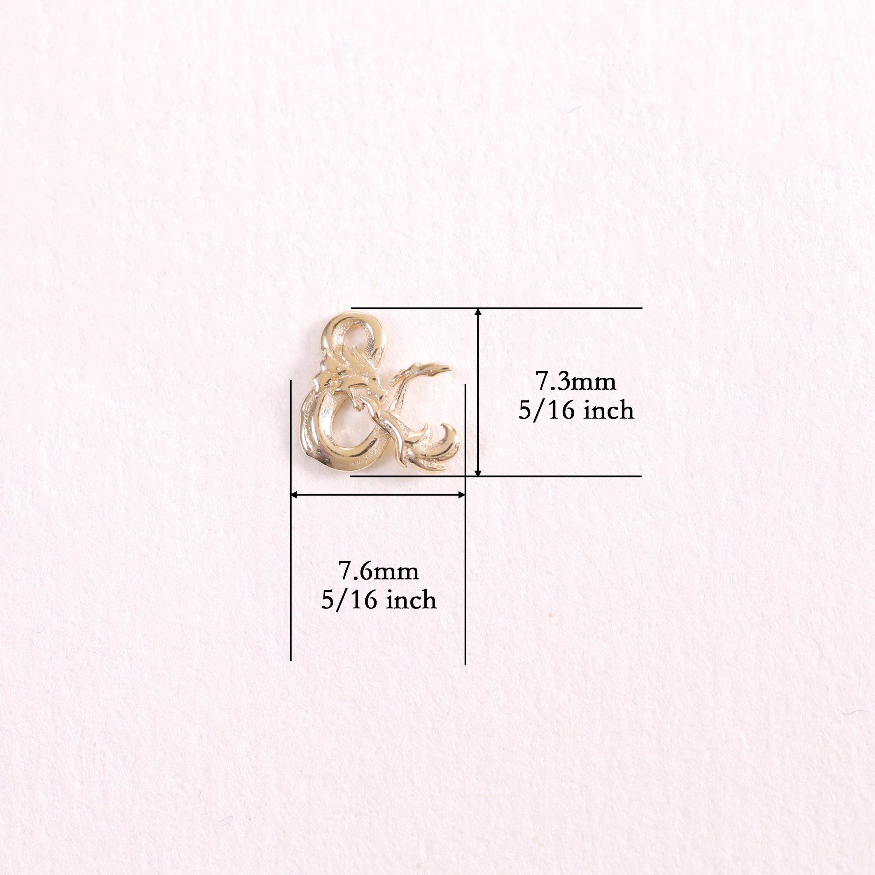 14k Solid Gold Fire-breathing Dragon Stud Earring Fantasy Dragon ...