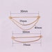 14K Solid Gold Double Box Chain Attachment Triple Gold Linking Chain ...