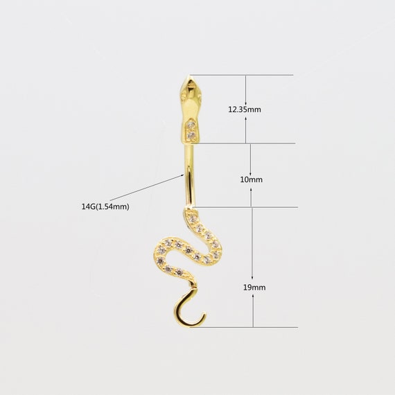 Snake belly ring gold store