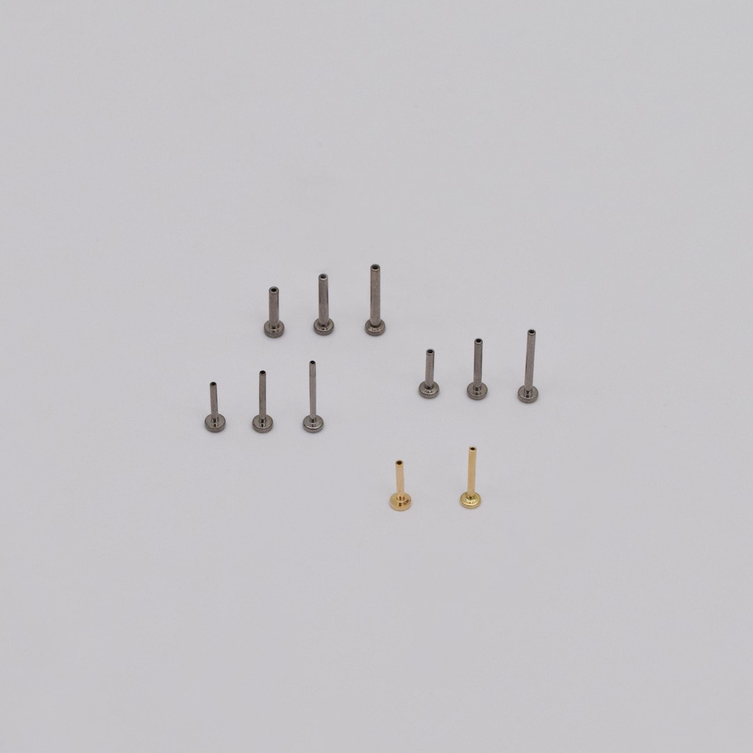 14k Solid Gold Push Back Titanium Push Back Use for Threadless ...