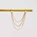 14K Solid Gold Double Box Chain Attachment Triple Gold Linking Chain ...