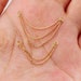 14K Solid Gold Double Box Chain Attachment Triple Gold Linking Chain ...