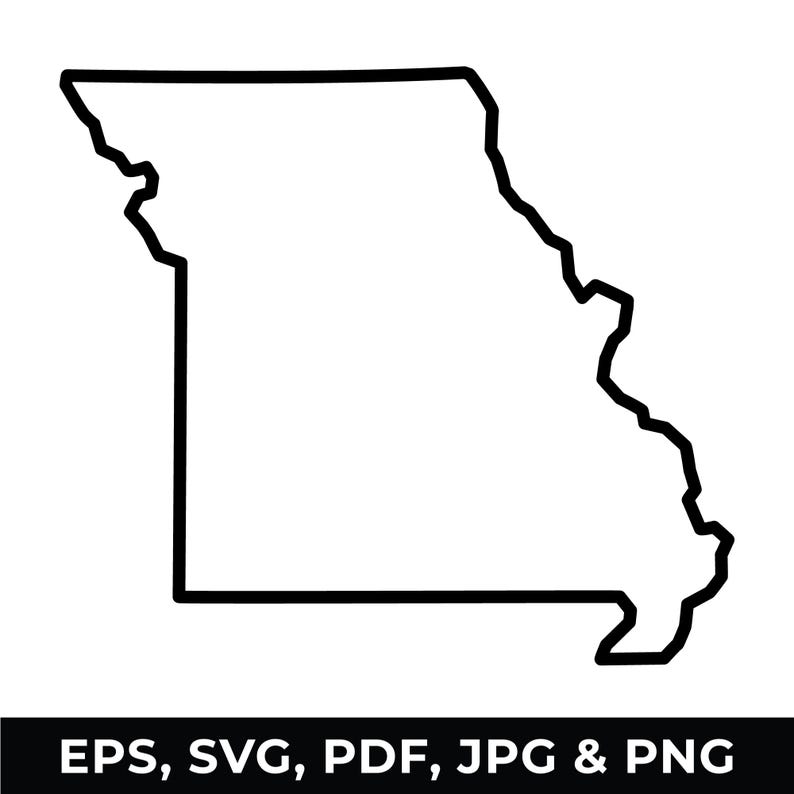 Missouri State Outline: SVG, PNG, PDF Files (digital Download) - Etsy