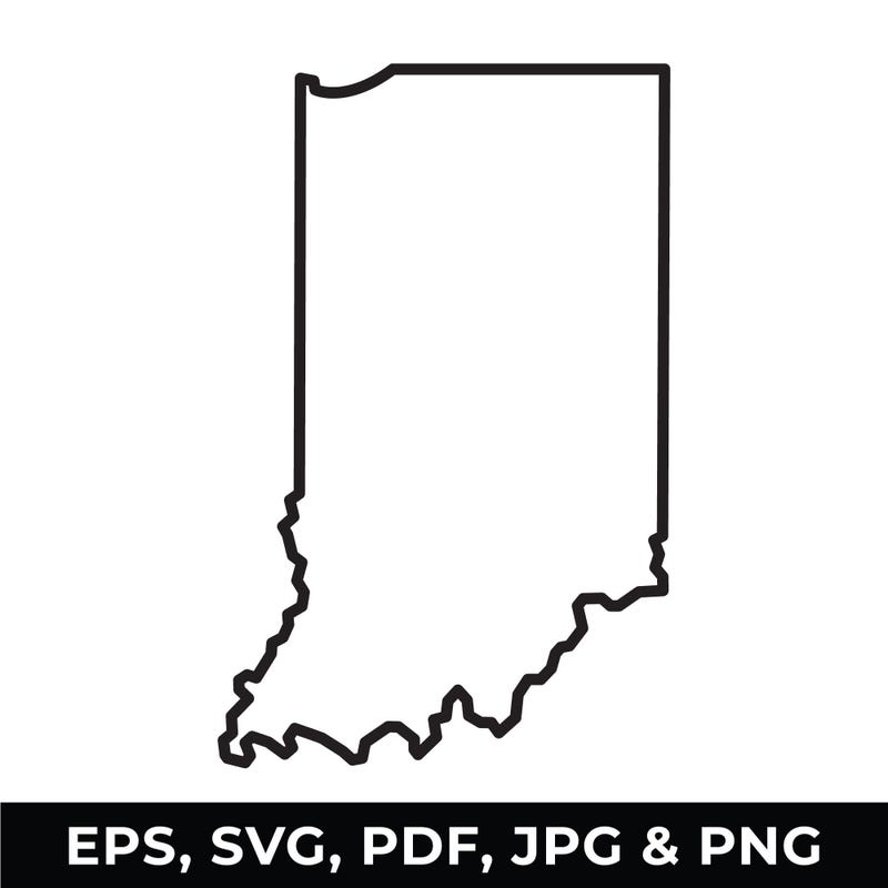 Indiana Map Clipart - Etsy
